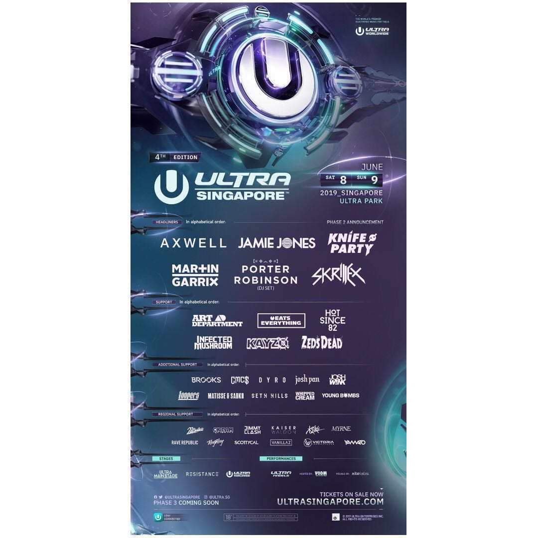 Ultra 2019 GA 2-Day Ticket (only left 1 Ticket), Tickets & Vouchers ...