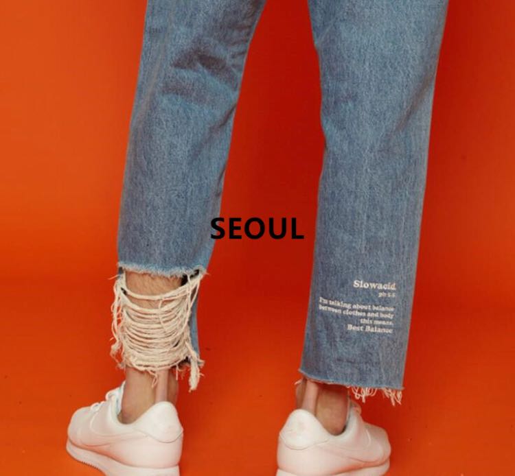 Ulzzang Light Denim Jeans, Women's Fashion, Bottoms, Jeans & Leggings ...