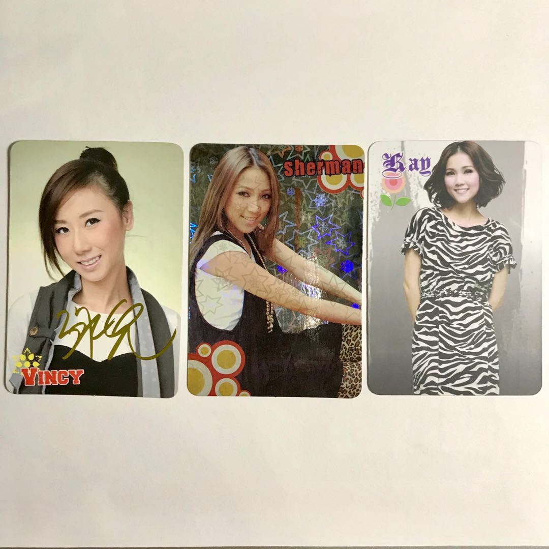 鍾舒漫 Sherman chung 謝安琪 kay tse 泳兒 vincy chan絕版 港星 Yescard Yes Card photocard 小卡 簽名卡 白卡, 興趣及遊戲, 收藏 ...
