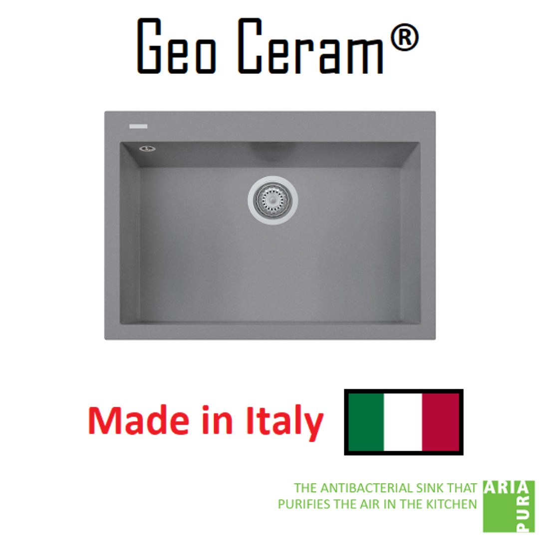 GEO CERAM ON7610_42 TITANIUM SINGLE BASIN GRANITE SINK, Furniture ...