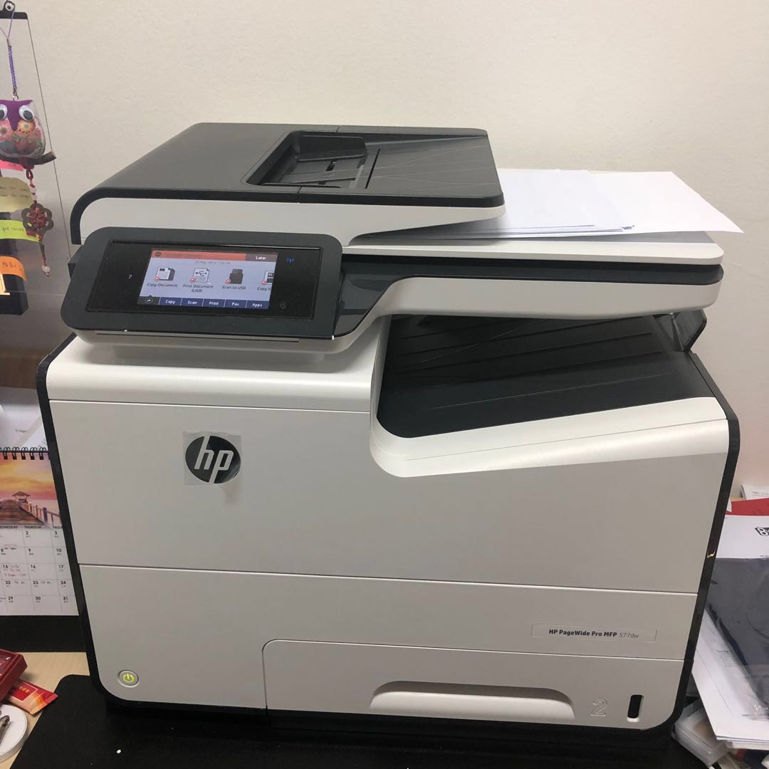 HP PageWide Pro MFP 577dw Inkjet Printer with full set cartridge ...