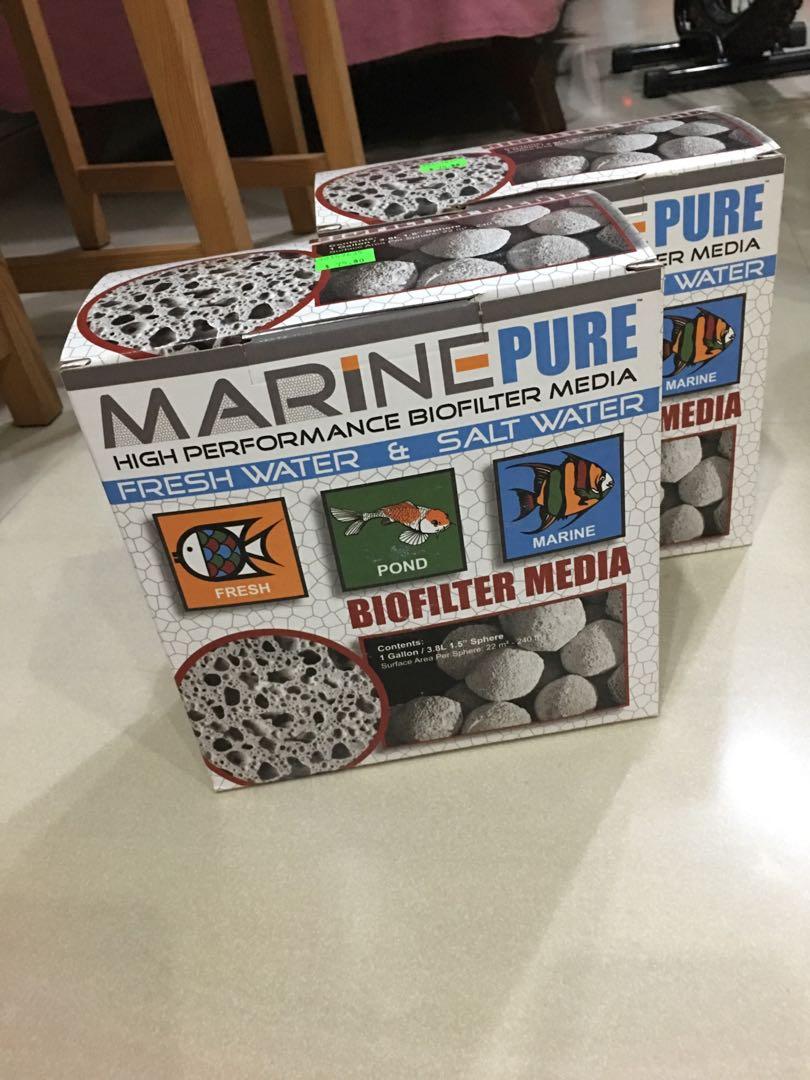 Marine pure 1 gallon sphere bio filter media (Per Box), Pet Supplies ...