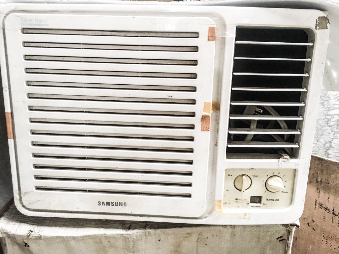 Samsung Aircon Silver Nano Window Air-condition, TV & Home Appliances ...