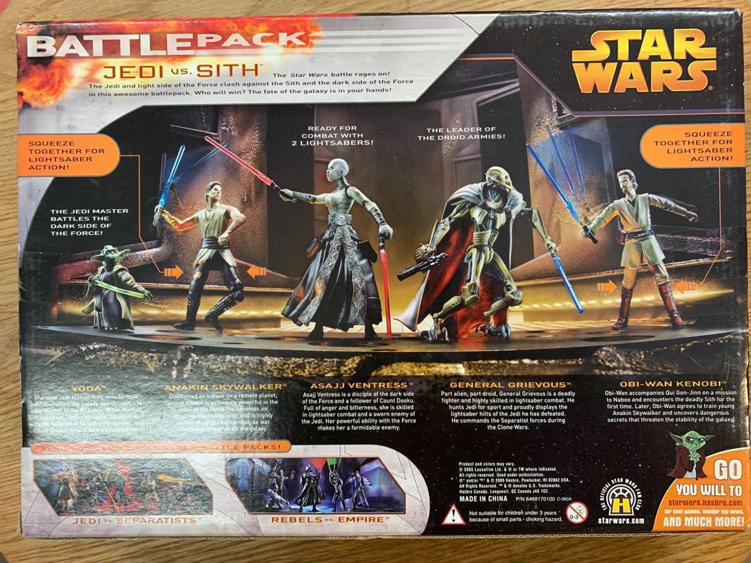 Star Wars Jedi vs Sith Battle Pack 3.75” Figures set Yoda Obi-wan ...