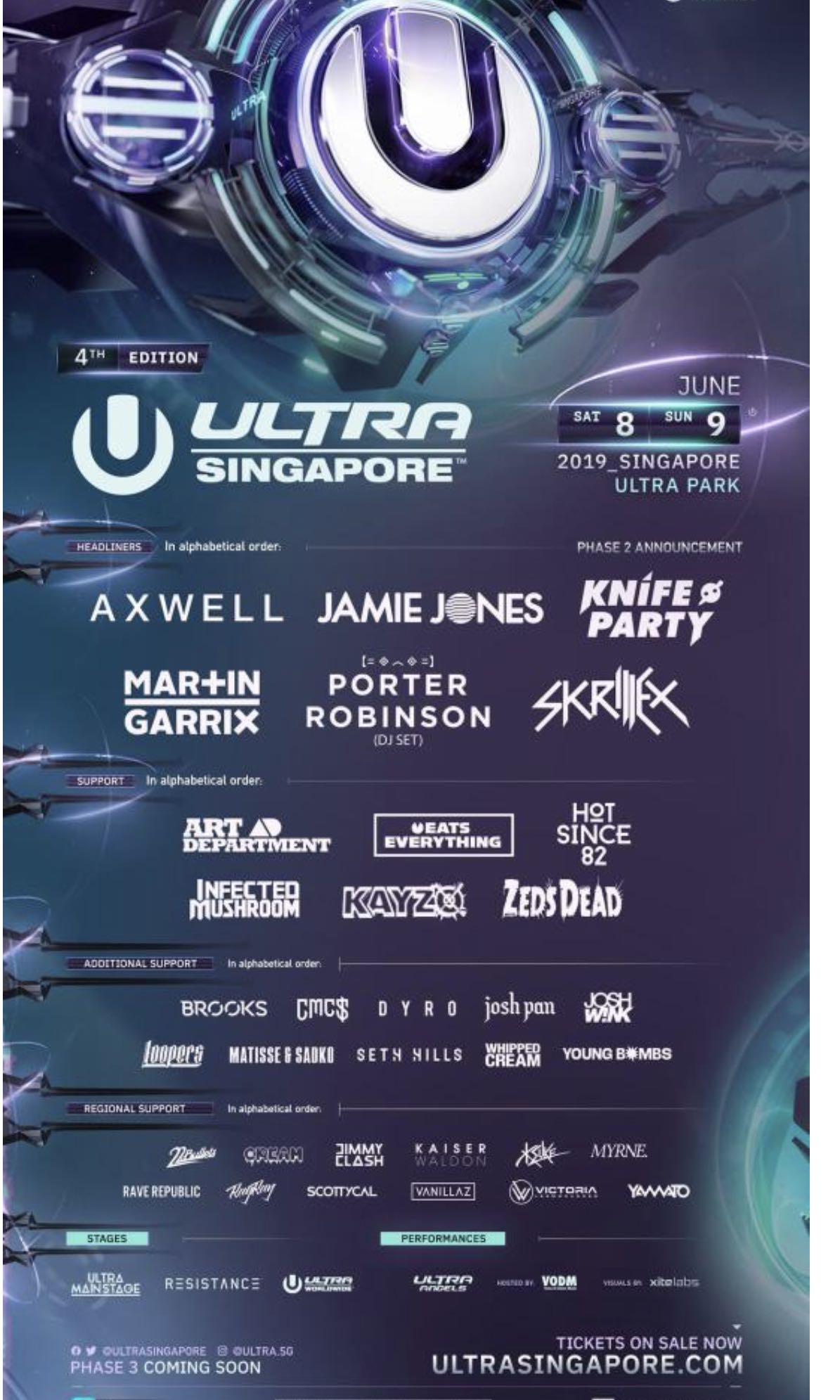 Ultra singapore day 1 ticket, Tickets & Vouchers, Local Attractions ...