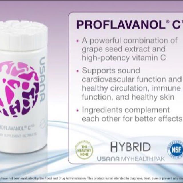 USANA Proflavanol C100 Grape Seed Extract 葡萄籽精华, Health & Nutrition ...
