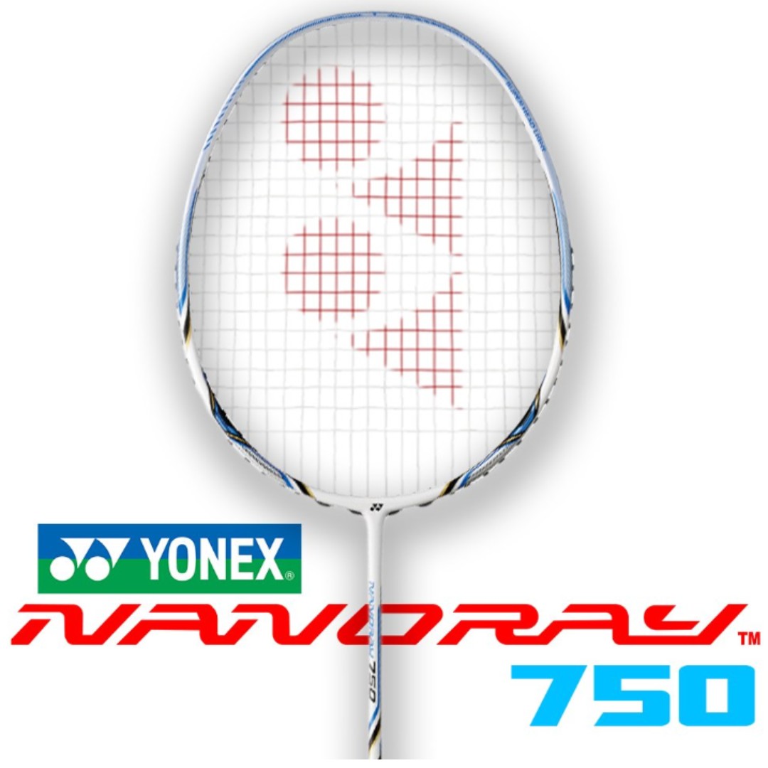 Yonex Nanoray 750 Crystal Blue Badminton Racket, Sports Equipment ...