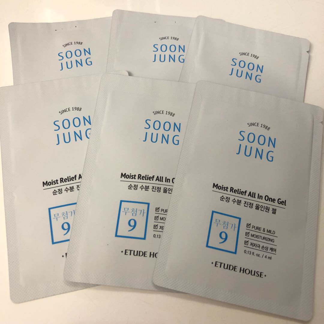 包郵 6包 SOON JUNG MOIST RELIEF ALL IN ONE GEL sample, 美容＆化妝品, 健康及美容 - 皮膚 ...