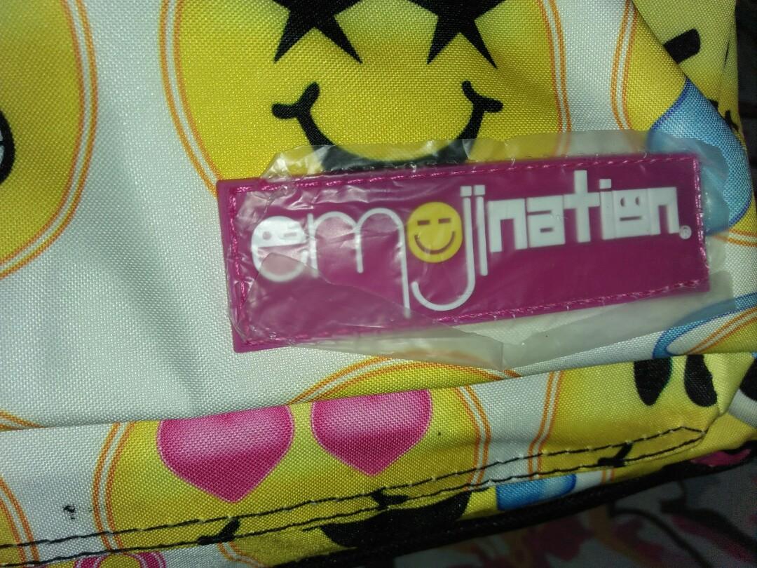 Branded: Emojination white backpack, Women's Fashion, Bags & Wallets ...