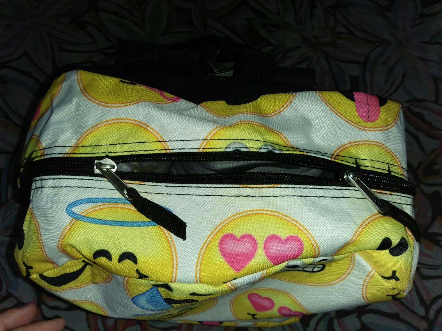 Branded: Emojination white backpack, Women's Fashion, Bags & Wallets ...