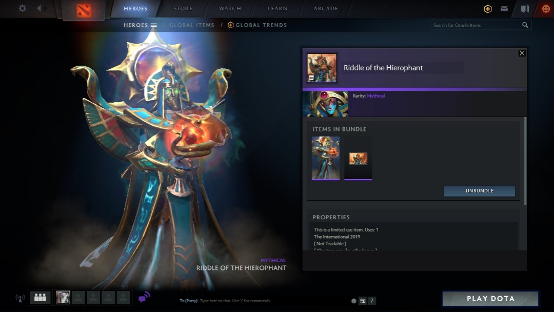 Dota 2 Collector Cache 2019, Video Gaming, Gaming Accessories, Game ...