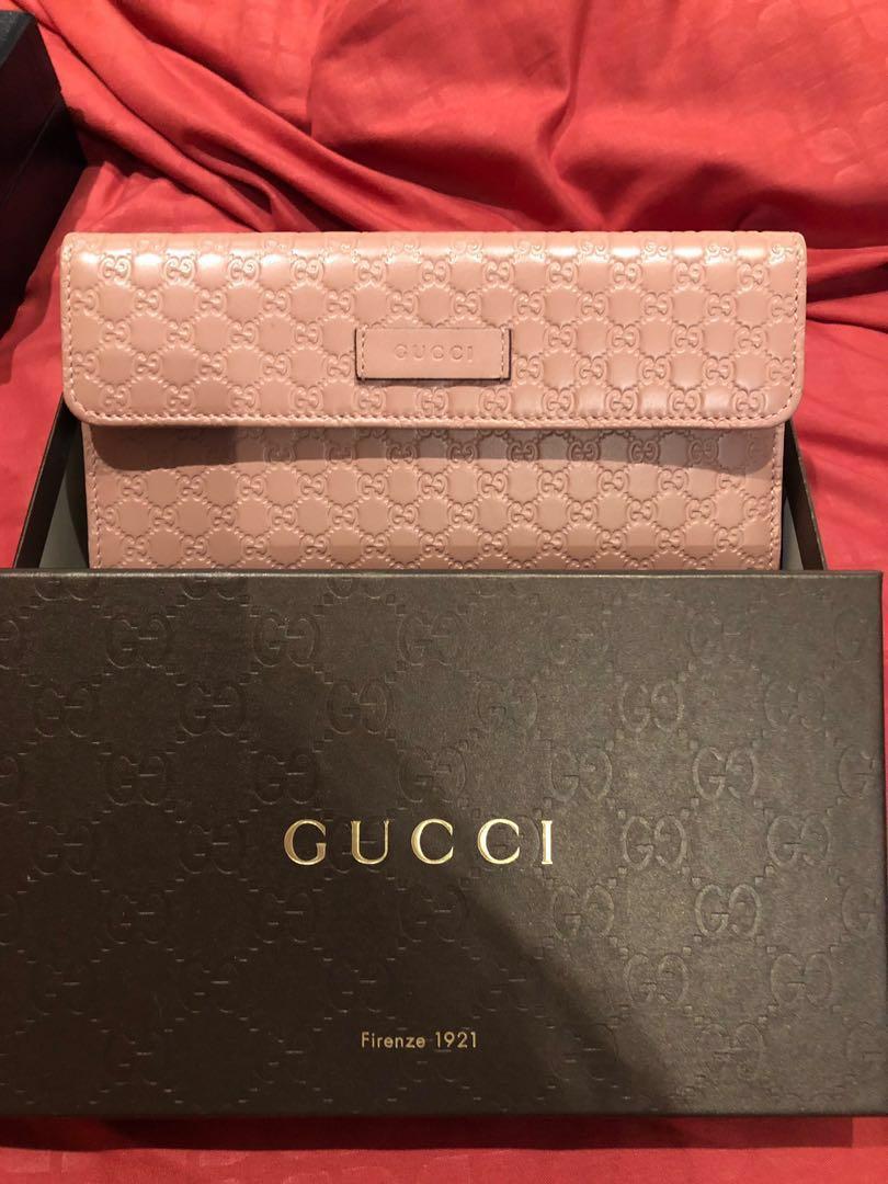 Gucci Pink long Wallet, Women's Fashion, Bags & Wallets, Wallets & Card ...