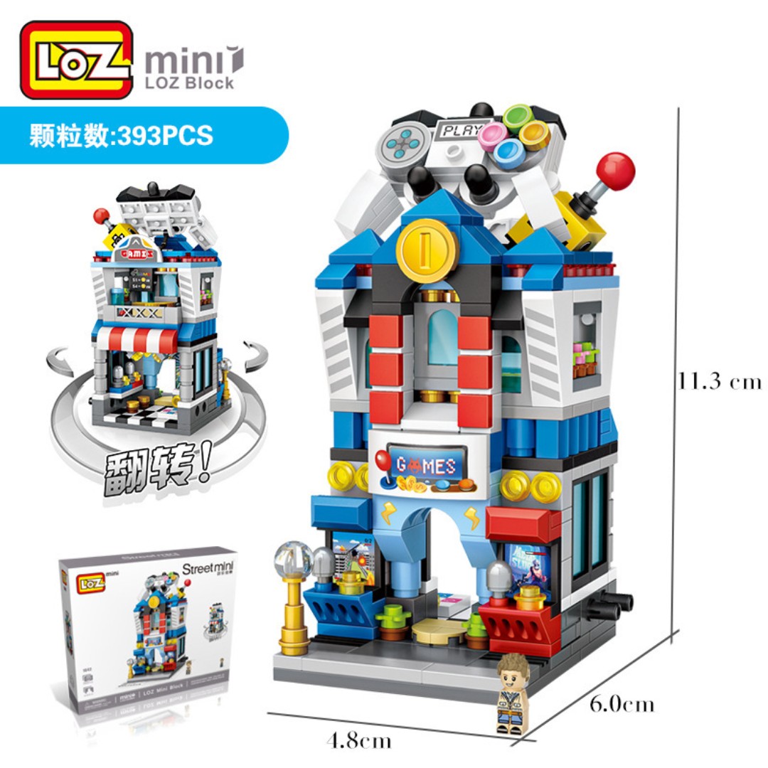 LOZ DIY Mini Street Games Shop Nanoblock Puzzle, Hobbies & Toys ...