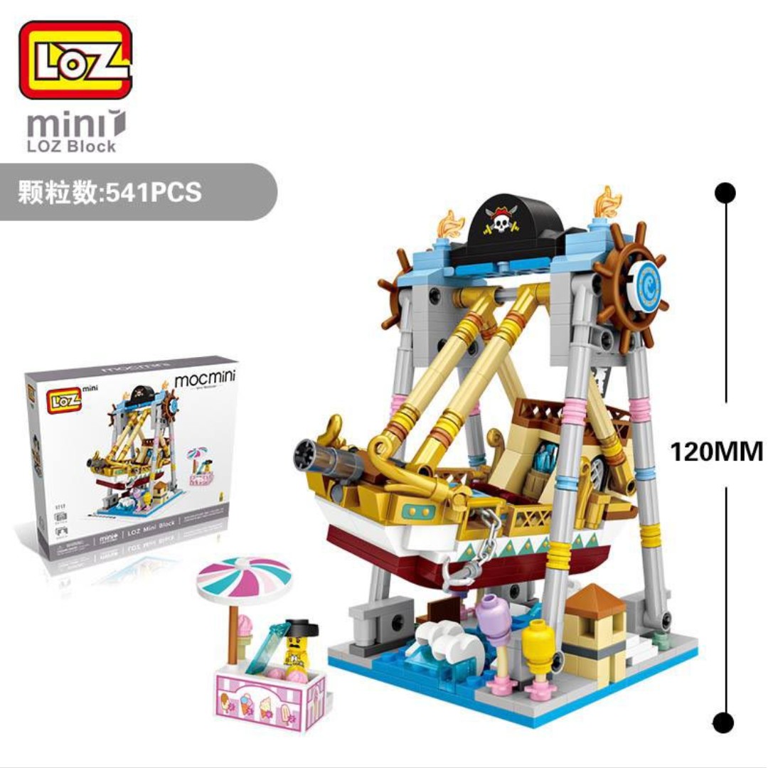 LOZ DIY Pirate Ship Nanoblock Puzzle, Hobbies & Toys, Collectibles ...