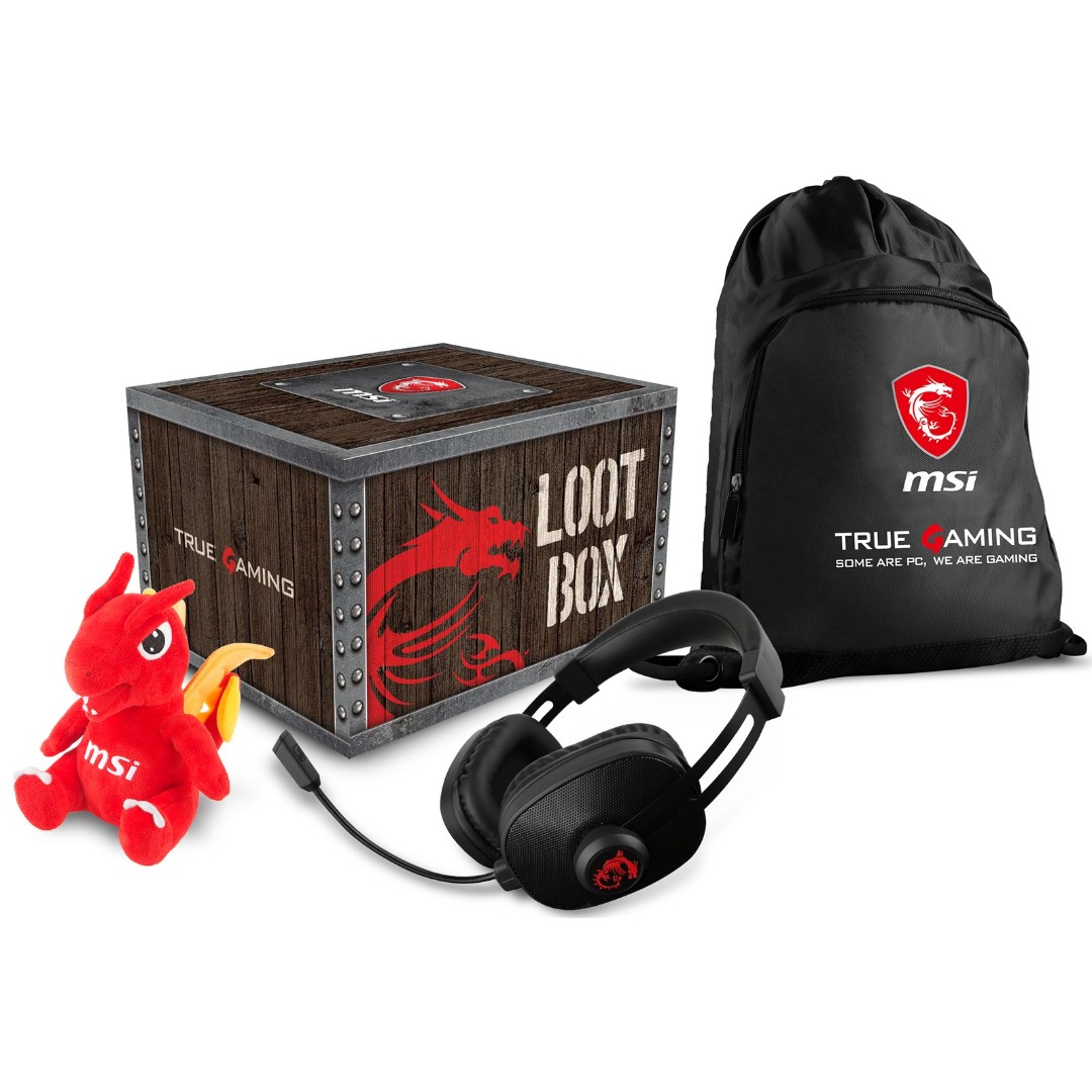 MSI Dragon Fever Gaming Headset + String Bag + Doll (Loot Box Lv 2 ...