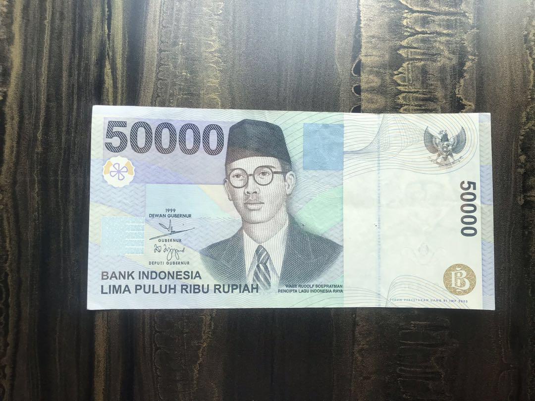 Old Indonesia 50000 Rupiah 50k Paper Banknote Rare, Hobbies & Toys ...