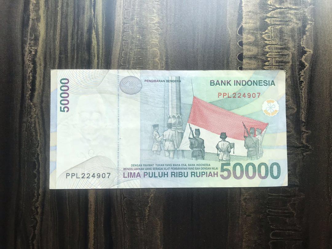 Old Indonesia 50000 Rupiah 50k Paper Banknote Rare, Hobbies & Toys ...