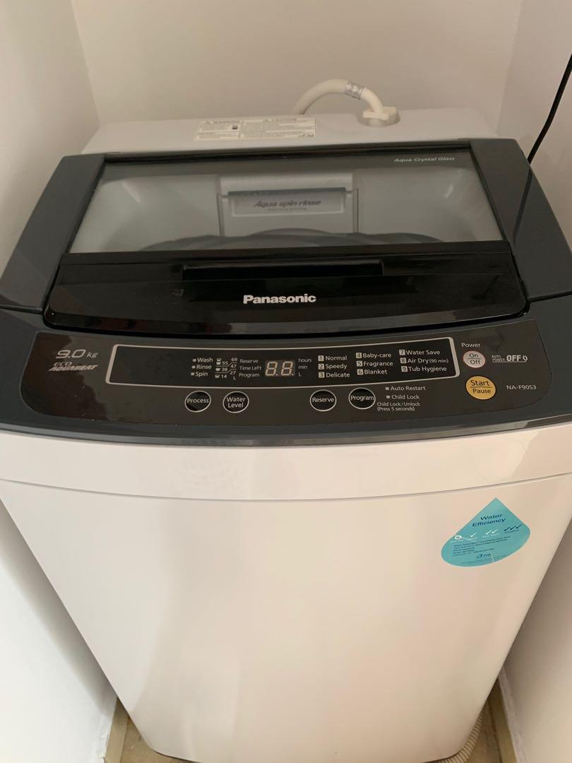PANASONIC Washing Machine 9KG Topload, TV & Home Appliances, Washing ...