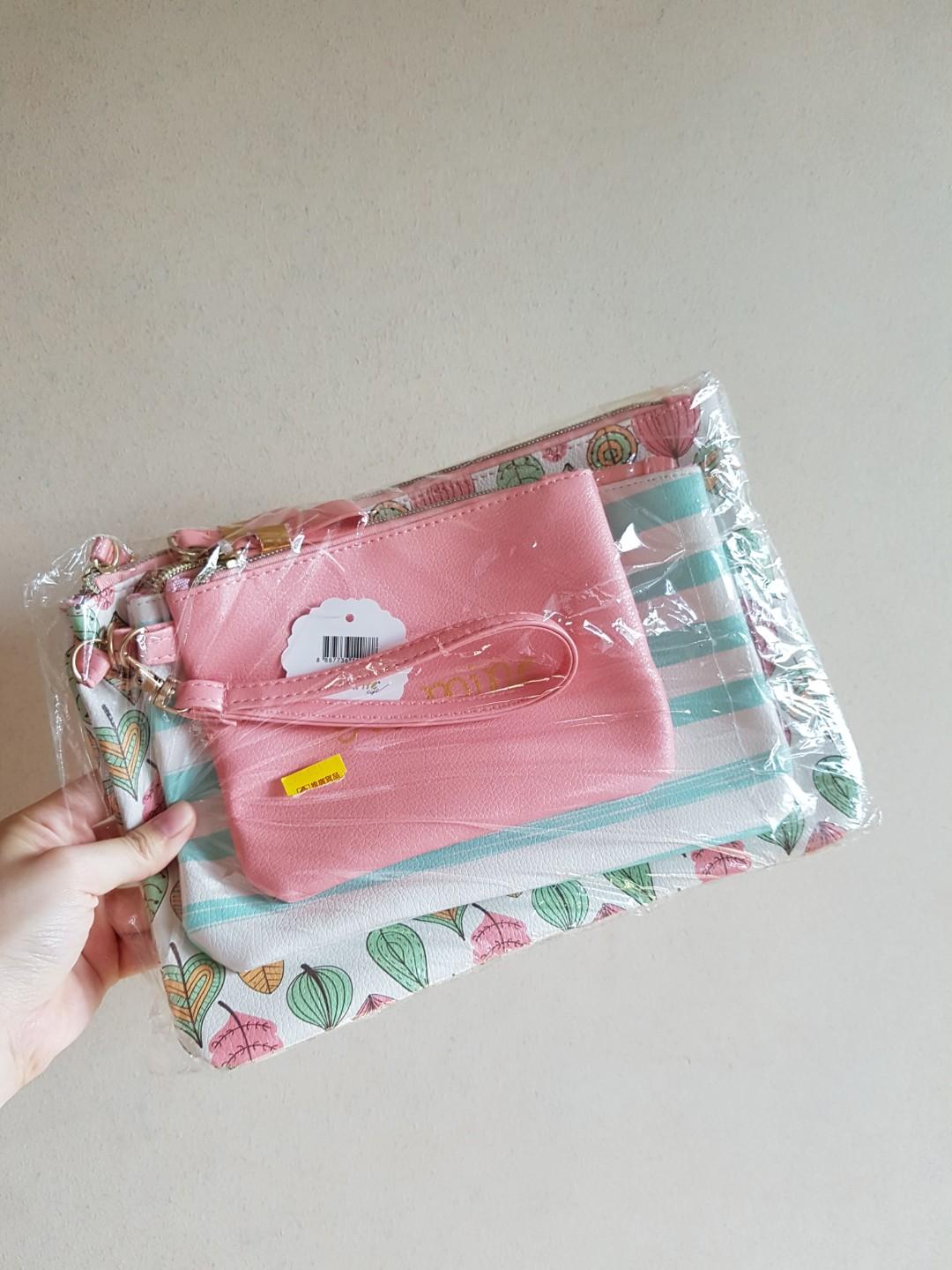 Pastel Colored Multi-Sizes Pouches, Women's Fashion, Bags & Wallets ...