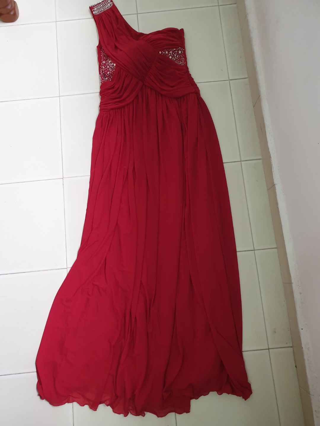 Red dinner dress, Women's Fashion, Dresses & Sets, Evening dresses ...