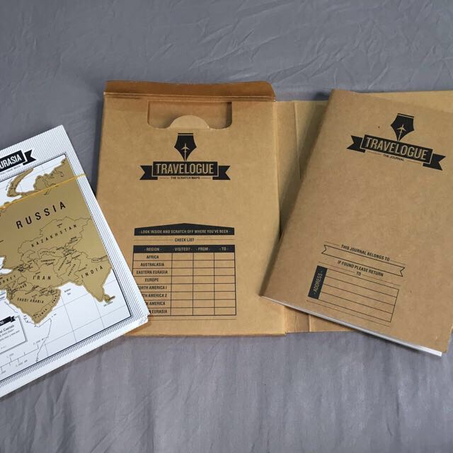 Scratch-off Travelogue (Travel Journal and Scratch Map), Hobbies & Toys ...