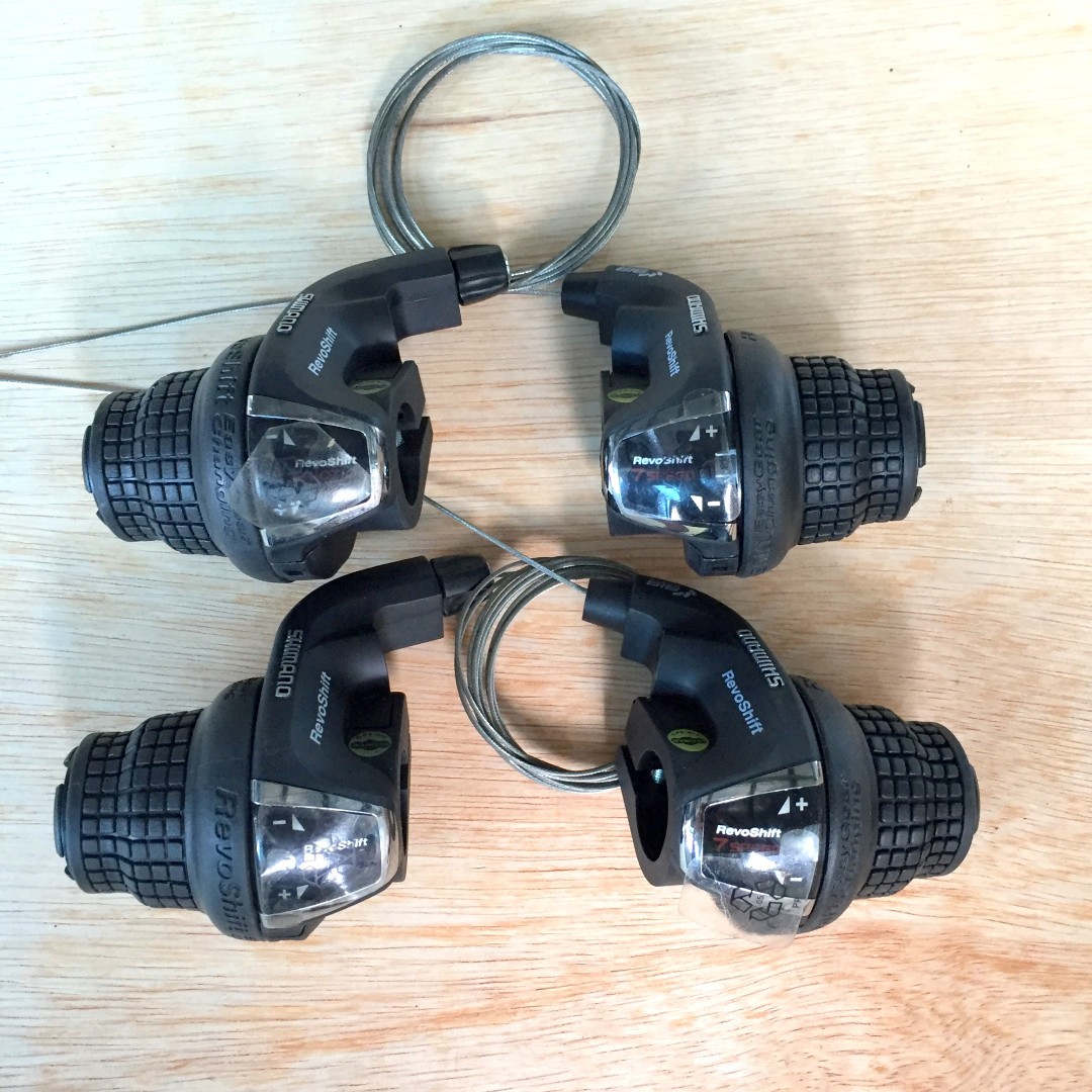 Shimano revoshift grip shift 3X7 set, Sports Equipment, Bicycles ...