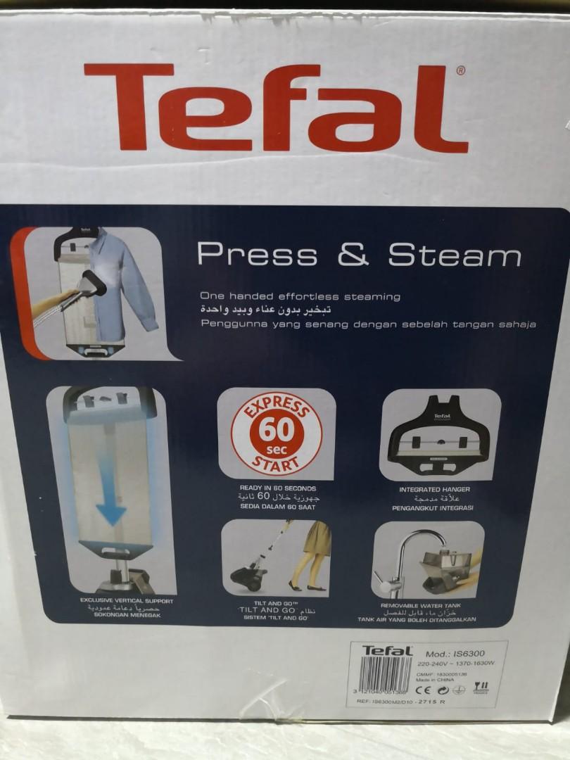 Tefal press and steam standing iron, TV & Home Appliances, Washing ...