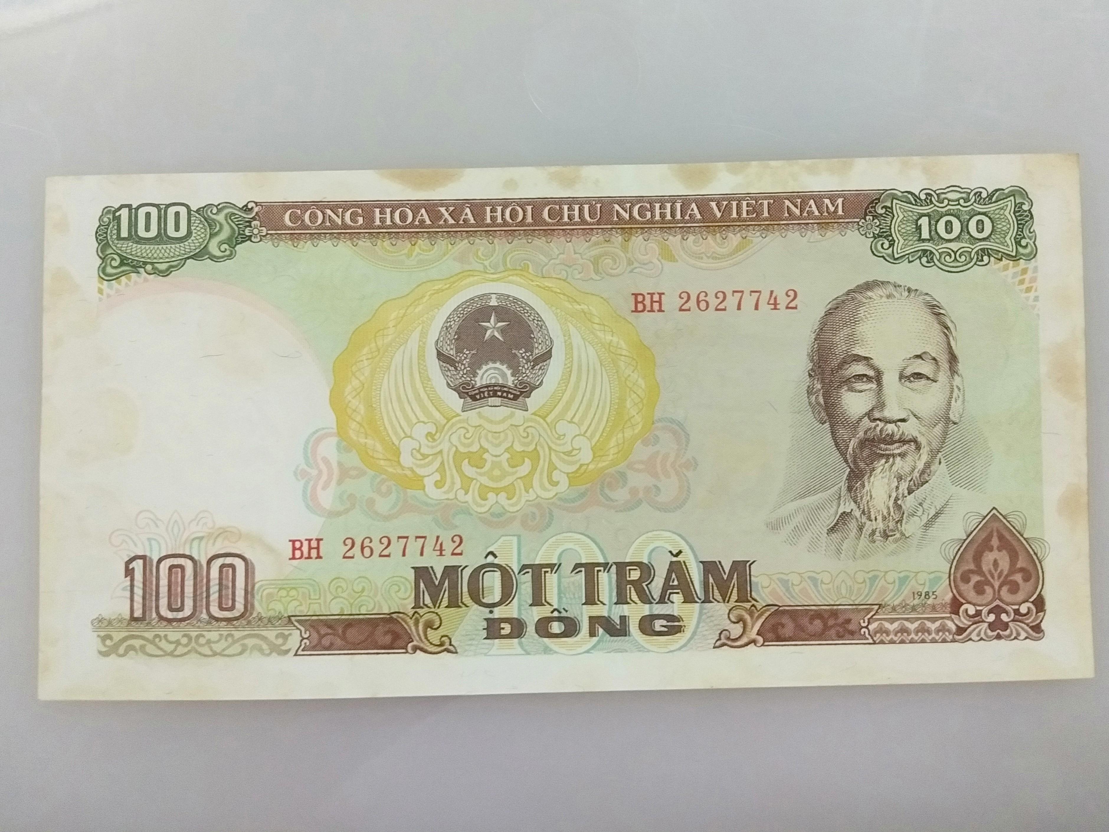 Vietnam 100 Dong 1985 issue, Hobbies & Toys, Memorabilia & Collectibles ...