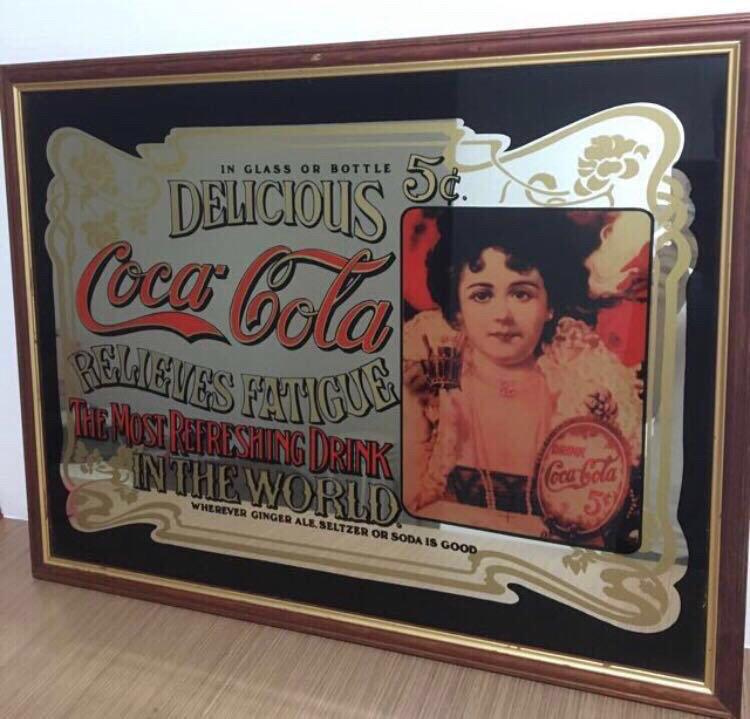 Vintage Coca Cola Mirror Photo Frame Display, Furniture & Home Living ...