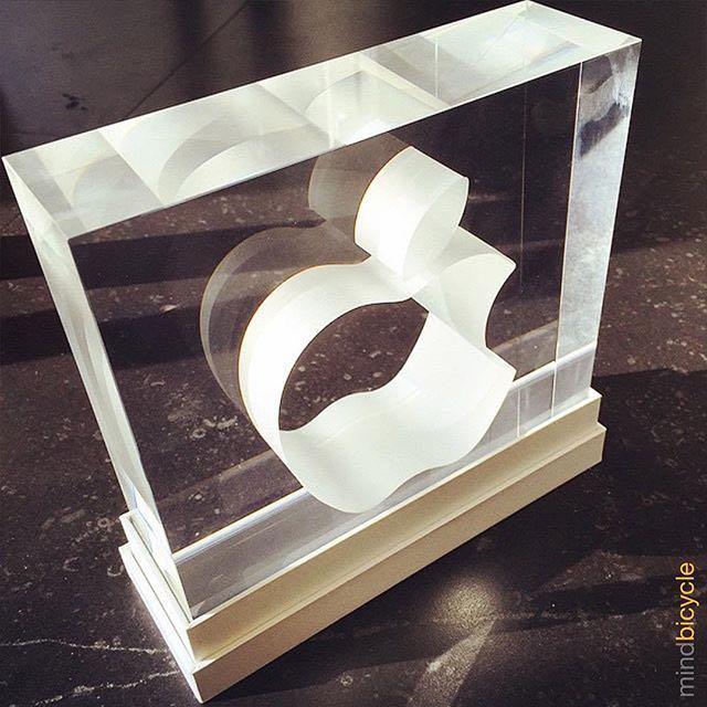 Apple 10 Year Service Award Crystal - Ten Year Anniversary Service ...