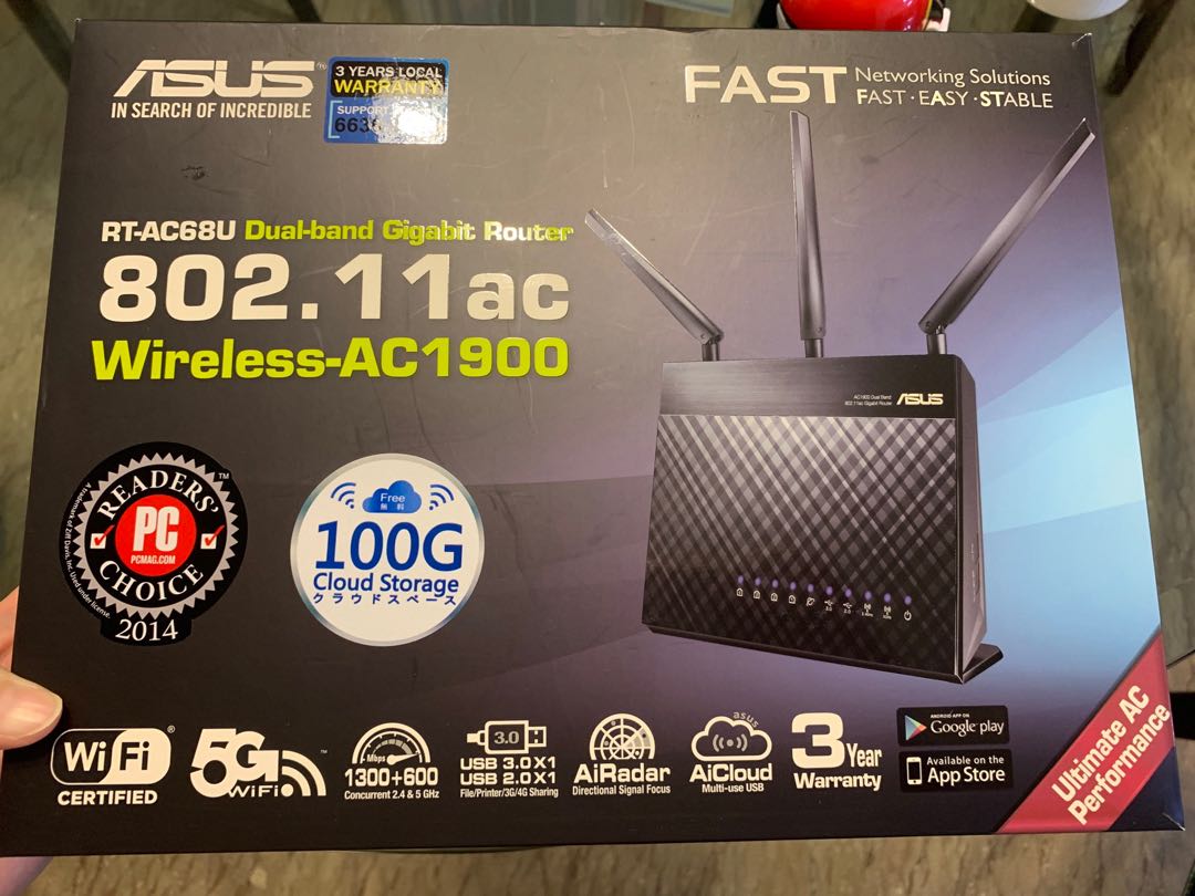 Asus RT-AC68U Router, Computers & Tech, Parts & Accessories, Networking ...