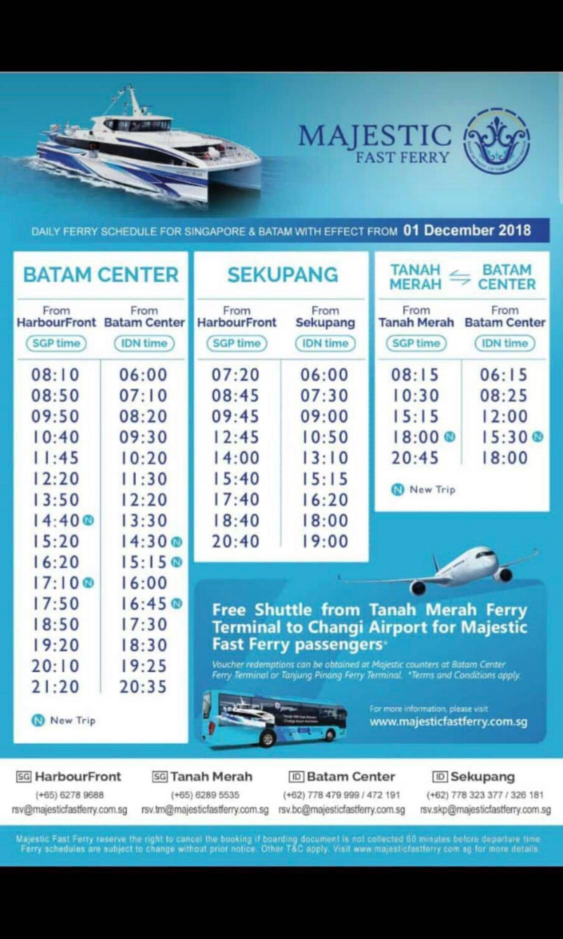 Batam ferry ticket Horizon ferry Majestic ferry Sindo ferry Batam fast ...