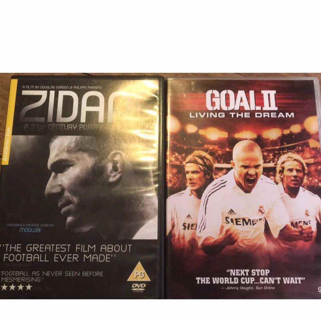 Football movie DVDs Zidane A 21st Century Portrait Goal 2 Living the ...