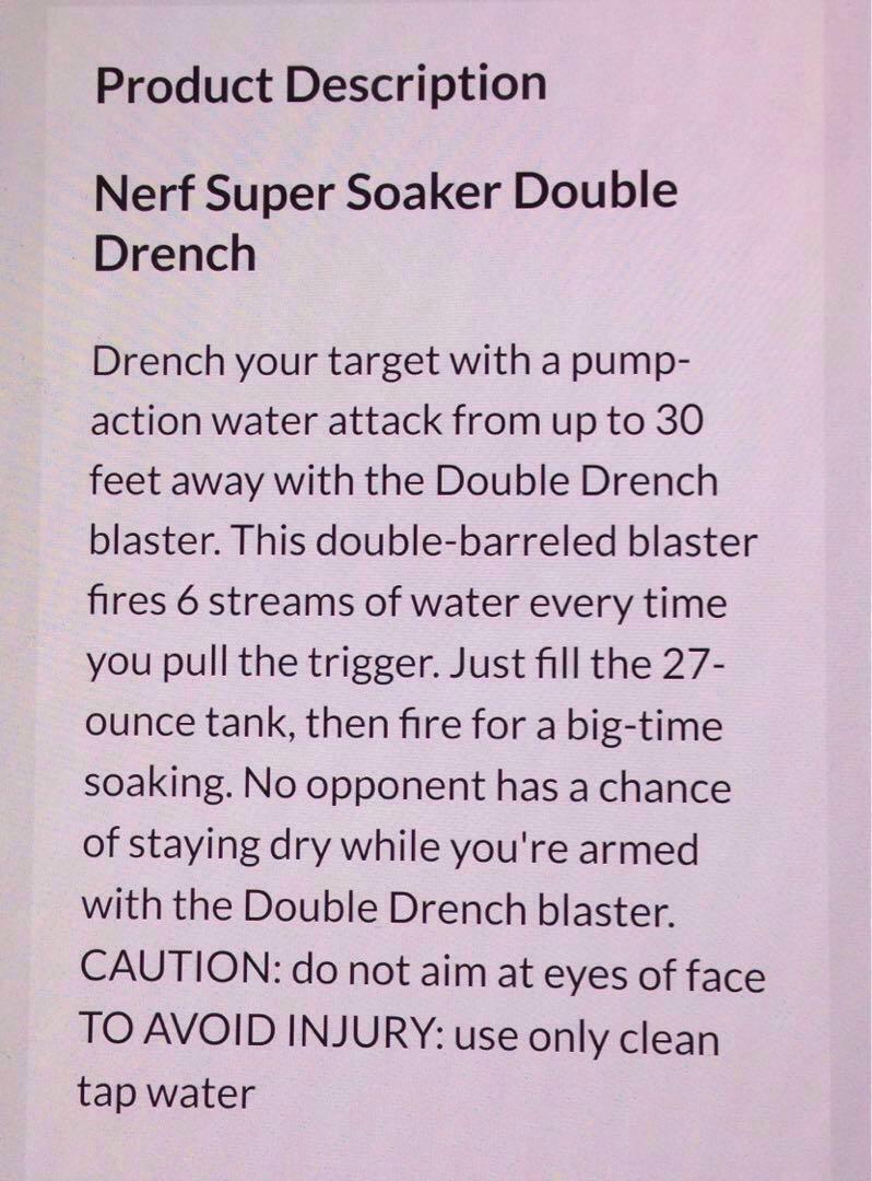 Hasbro Nerf Super Soaker Double Drench, Hobbies & Toys, Toys & Games on ...