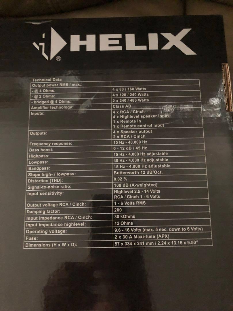 Helix G Four Car Amp (4ch, 480w), Audio, Other Audio Equipment on Carousell