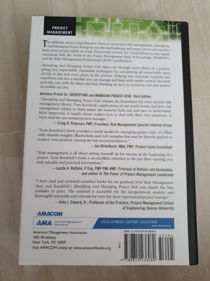 Identifying Managing Project Risk, Hobbies & Toys, Books & Magazines ...