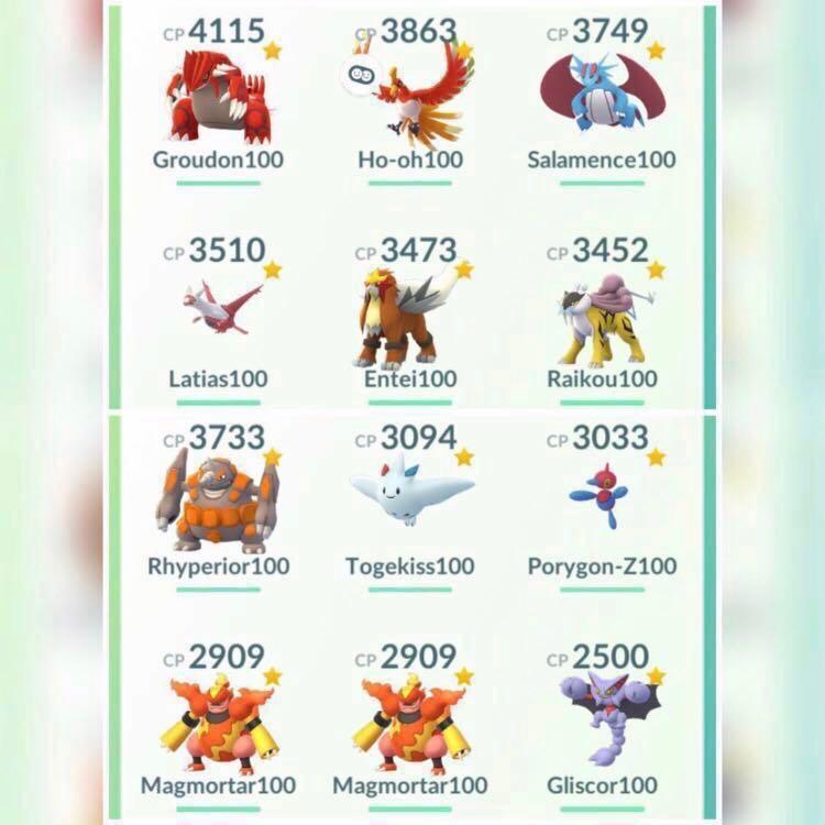 Pokemon Go Level 40 (700+ Iv100, Shiny100s, Legendary100s, 50Mil XP ...