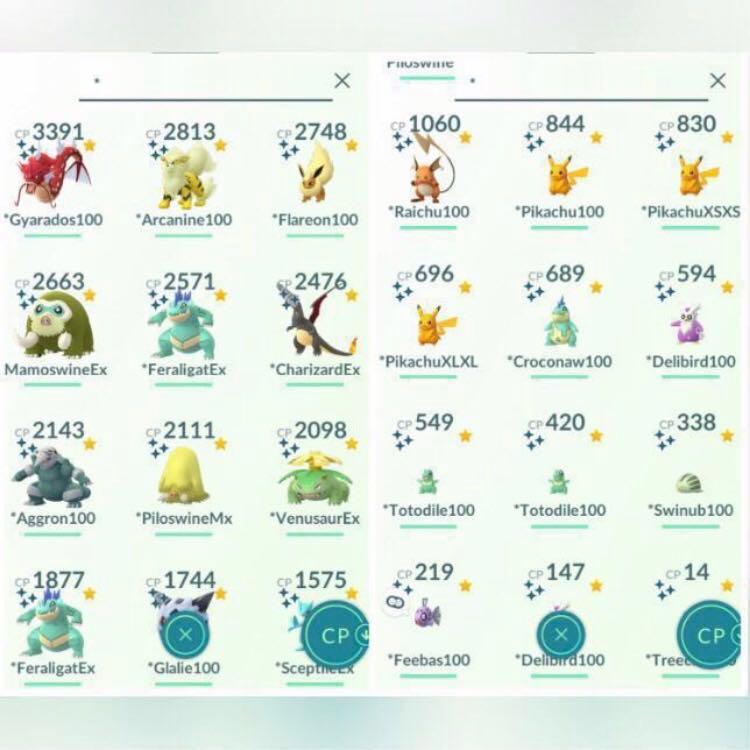 Pokemon Go Level 40 (700+ Iv100, Shiny100s, Legendary100s, 50Mil XP ...