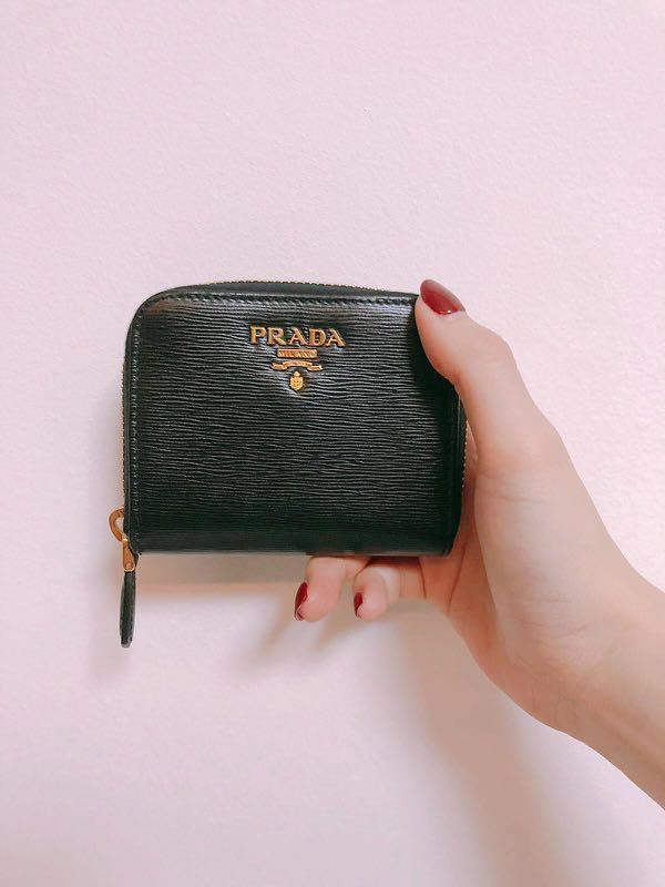 Prada Saffiano Leather Coin Purse, Luxury, Bags & Wallets on Carousell