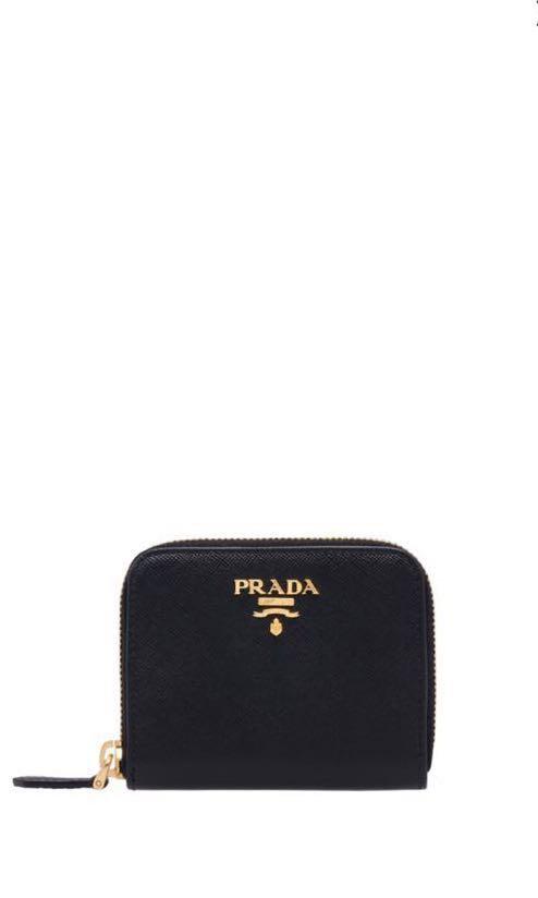 Prada Saffiano Leather Coin Purse, Luxury, Bags & Wallets on Carousell