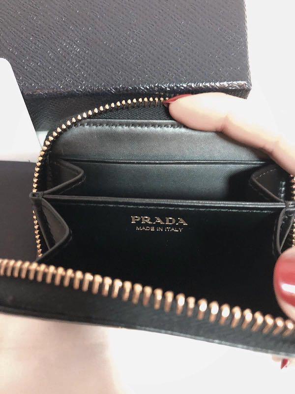Prada Saffiano Leather Coin Purse, Luxury, Bags & Wallets on Carousell