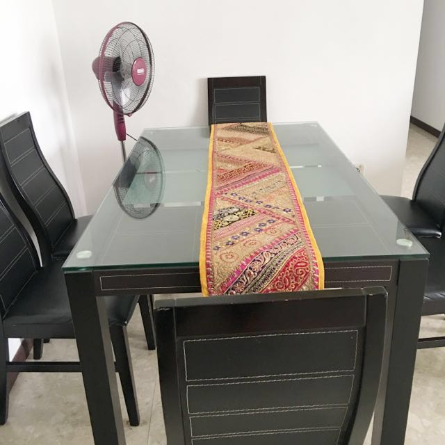 Preloved Dining Table (6 Seater), Furniture & Home Living, Furniture ...