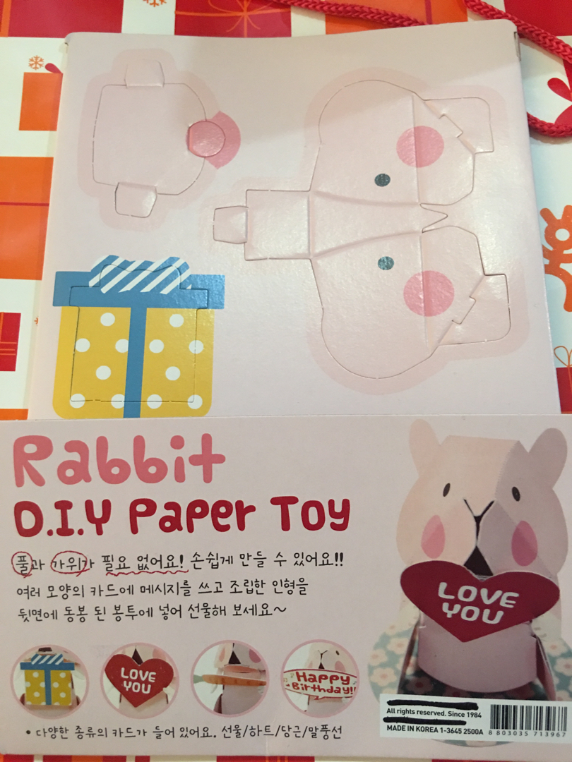 Rabbit DIY paper toy, Hobbies & Toys, Stationery & Craft, Craft ...