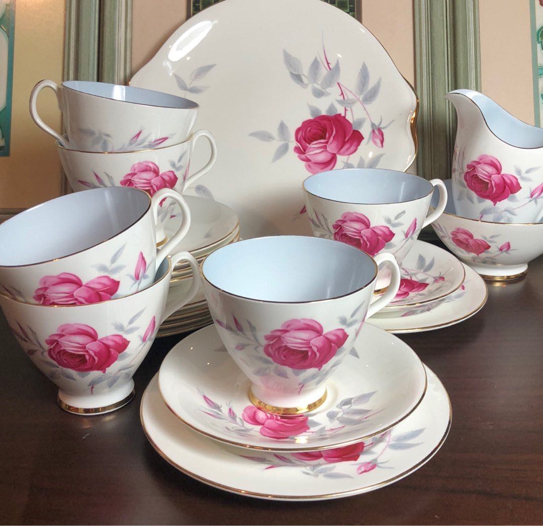 Royal Albert Charmaine 21 pc tea set , Furniture & Home Living ...