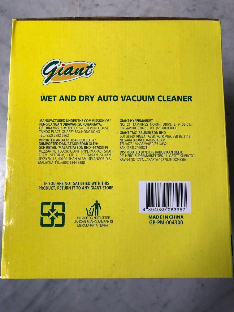Vehicle Wet and Dry Auto Vacuum Cleaner - Giant, TV & Home Appliances ...