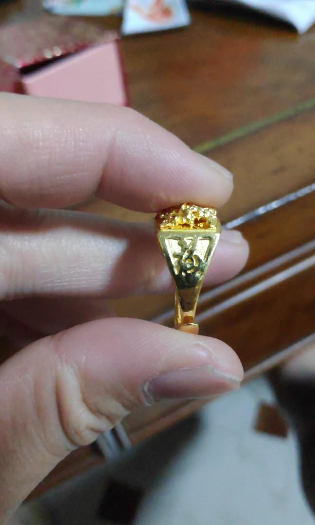 999 Grade 24K Pure Gold Dragon Ring, Women's Fashion, Jewelry ...