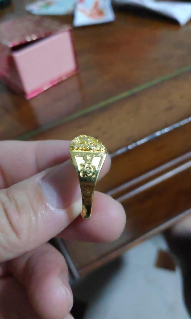 999 Grade 24K Pure Gold Dragon Ring, Women's Fashion, Jewelry ...