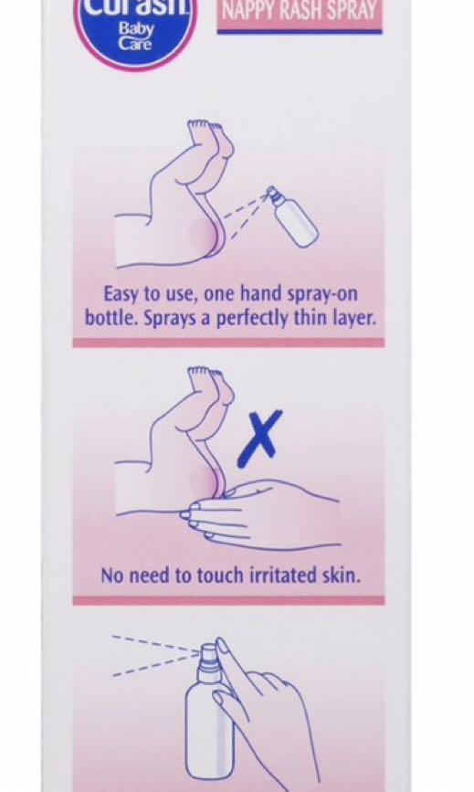 Curash nappy rash spray (50ml), Babies & Kids, Bathing & Changing ...