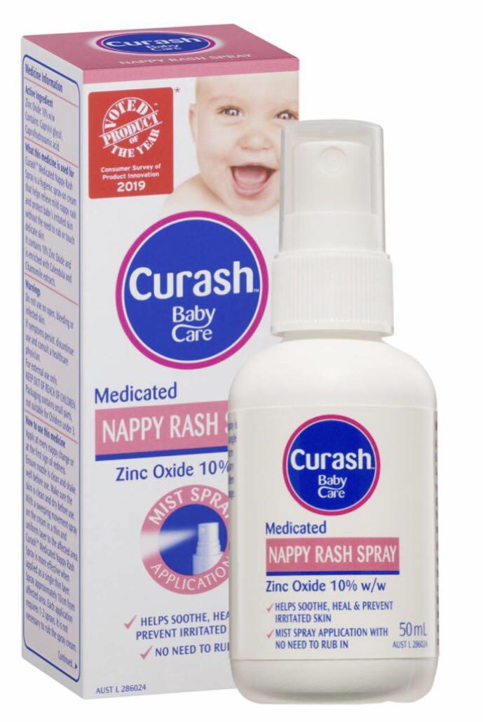 Curash nappy rash spray (50ml), Babies & Kids, Bathing & Changing ...