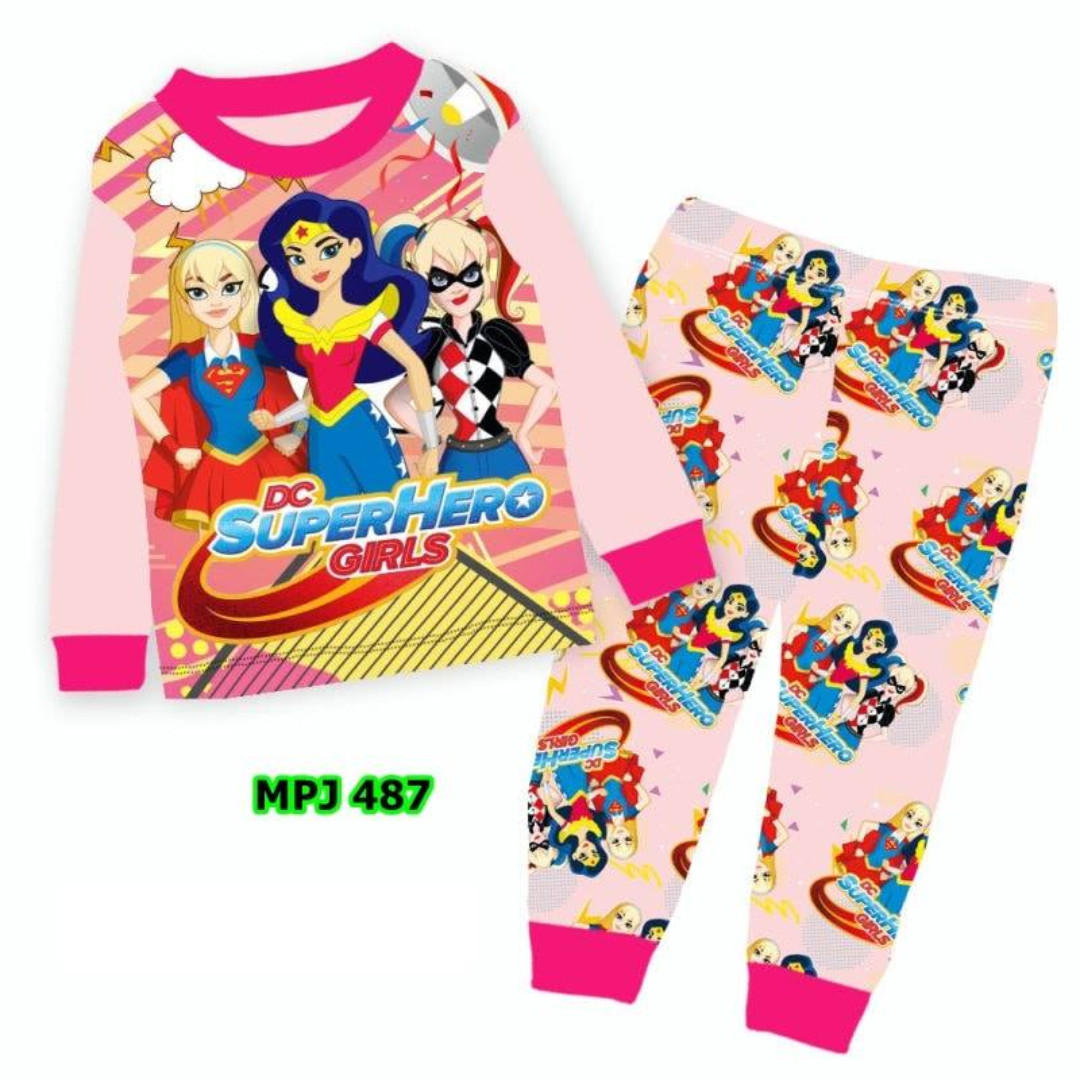 DC Superhero girls pjs, Babies & Kids, Babies & Kids Fashion on Carousell